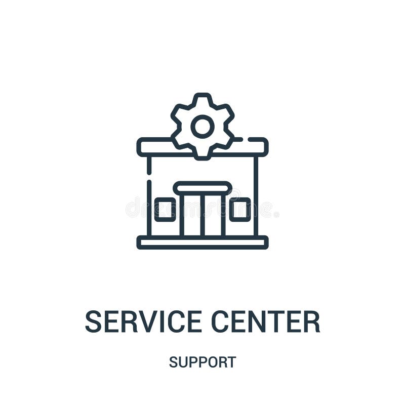 Service Center Icon Vector From Support Collection Thin Line Service