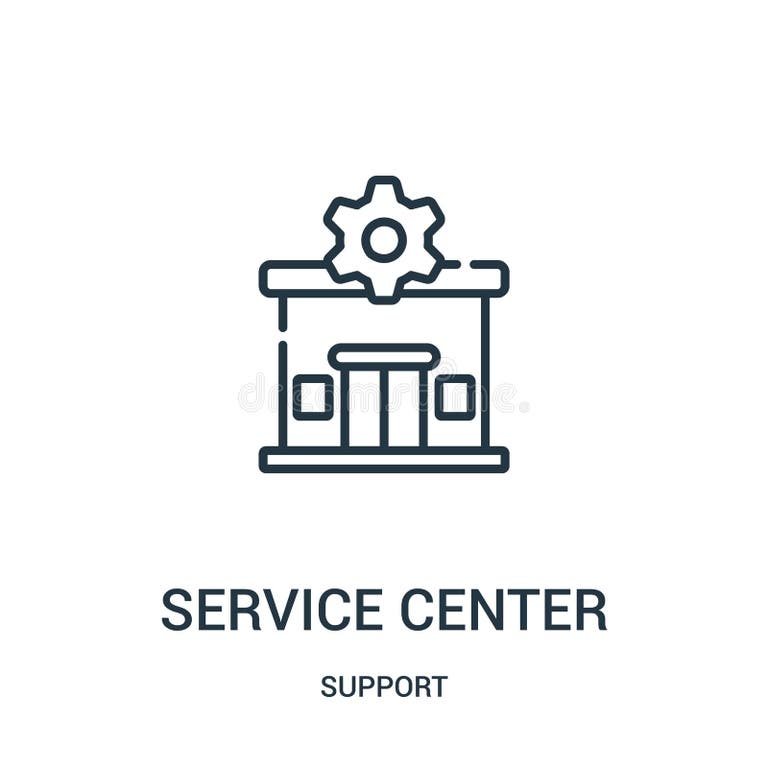 Service Center Icon Vector from Support Collection. Thin Line Service ...