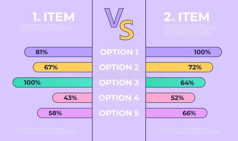 Service Comparison Table. Choosing and Comparison Content Stock ...
