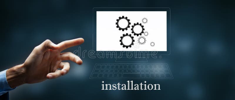 Service Computer Software Maintenance and Repair Stock Photo - Image of ...