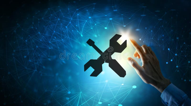 Service Computer Software Maintenance and Repair Stock Photo - Image of ...