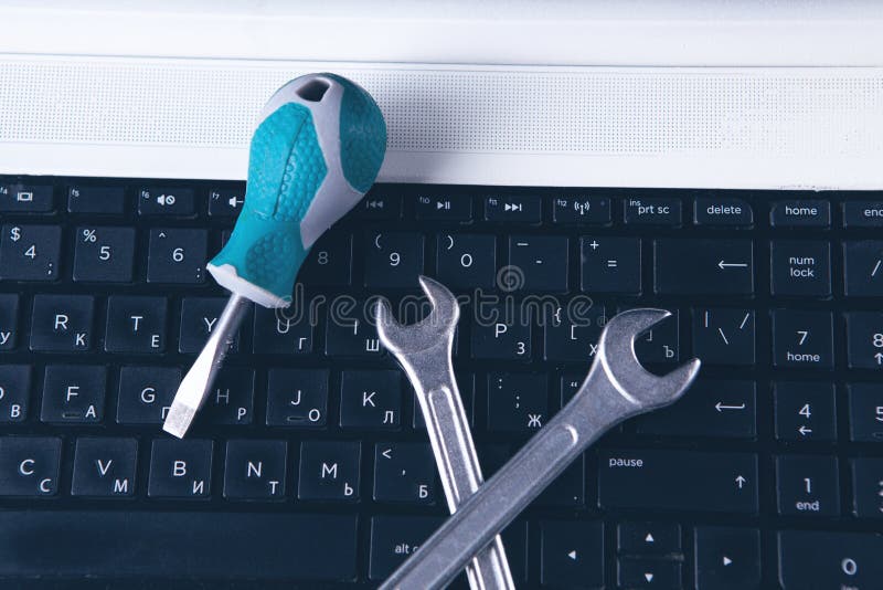 Service Computer Software Maintenance and Repair Stock Photo - Image of ...