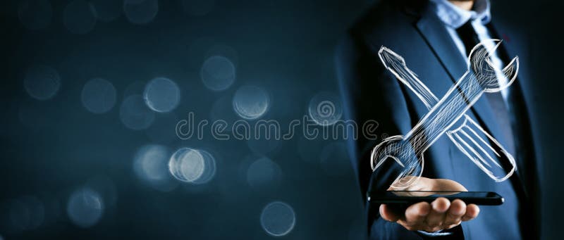 Service Computer Software Maintenance and Repair Stock Photo - Image of ...