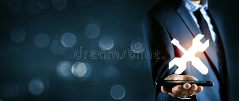 Service Computer Software Maintenance and Repair Stock Photo - Image of ...