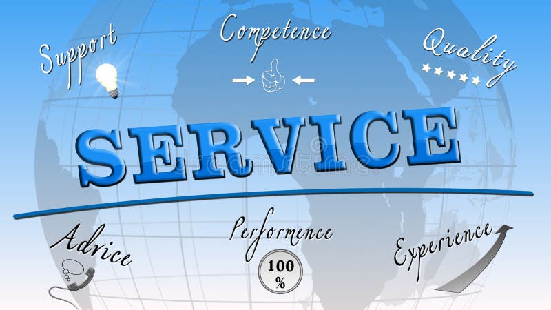 Service Concept with Business Elements Stock Illustration ...