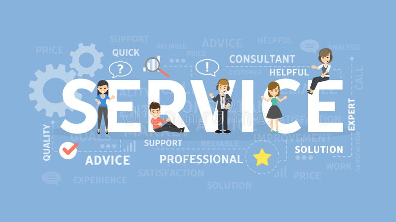 Service Concept Illustration. Stock Vector - Illustration of ...