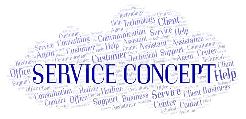 Service Concept Word Cloud. Stock Illustration - Illustration of ...