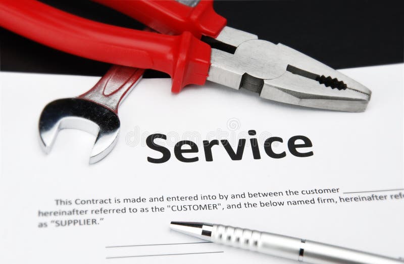 Service contract stock image. Image of achievement, internet - 23015349