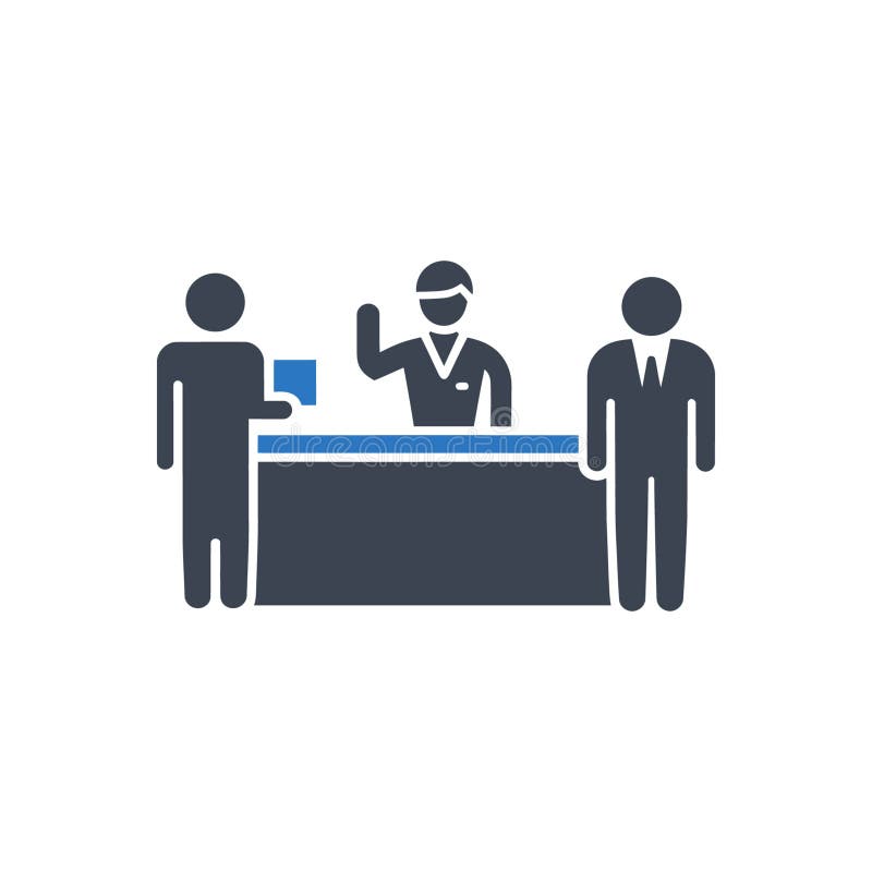 Service Counter Transaction Icon Stock Vector - Illustration of ...