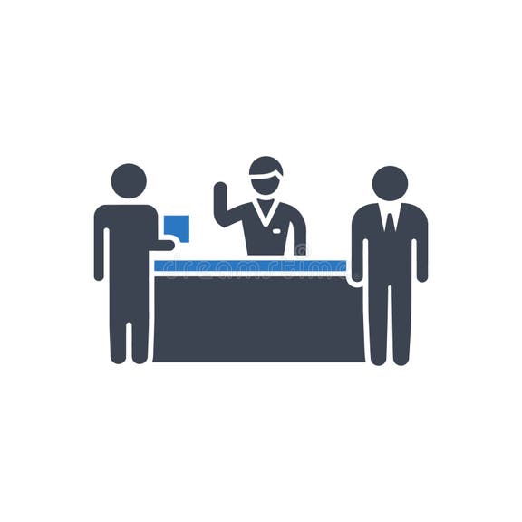 Service Counter Transaction Icon Stock Vector - Illustration of ...