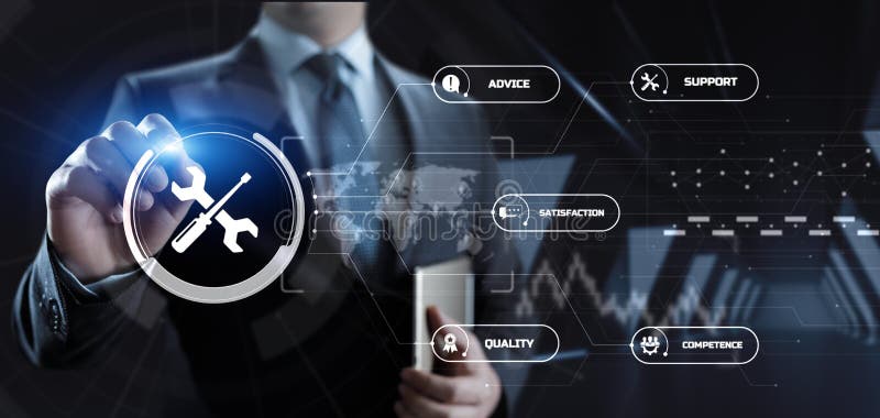 Service Customer Satisfaction Technical Support Concept on Virtual ...