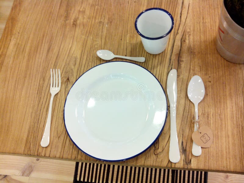 Service cutlery and plate. stock image. Image of style - 42988043