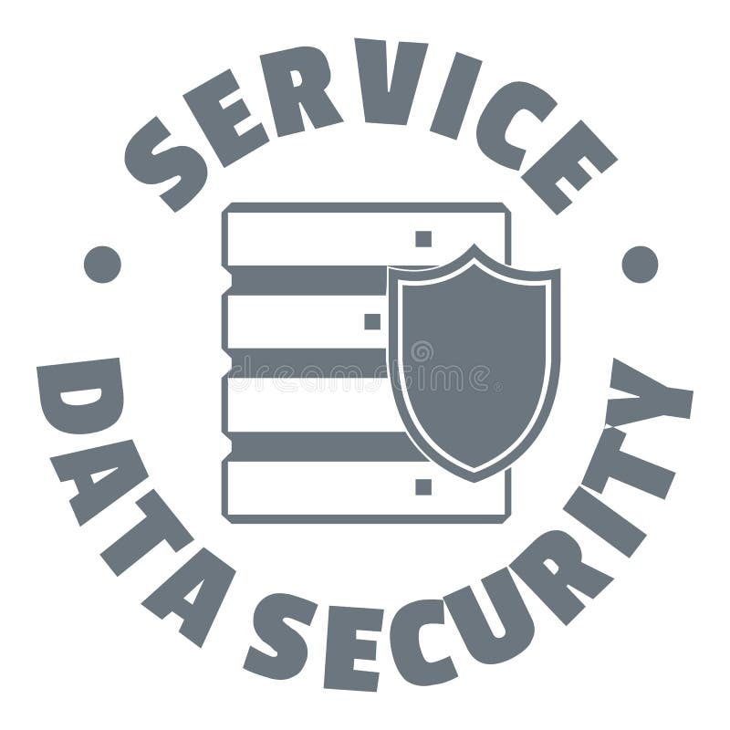 Service Data Security Logo, Simple Style Stock Vector - Illustration of ...