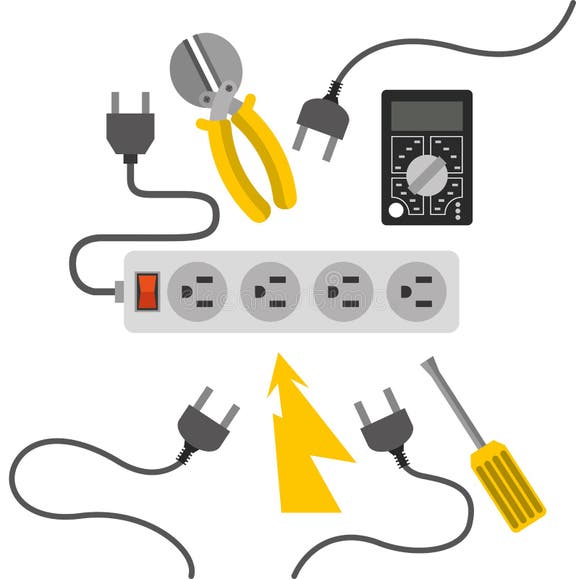 Service de l'électricité illustration de vecteur. Illustration of électricité - 59134073