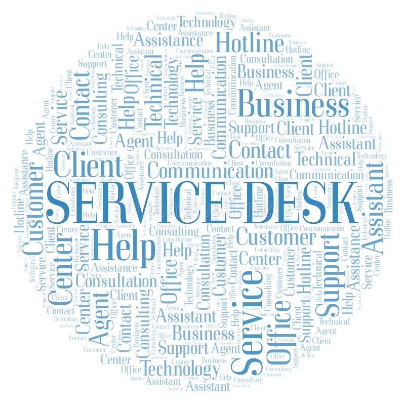Service Desk word cloud. stock illustration. Illustration of text ...