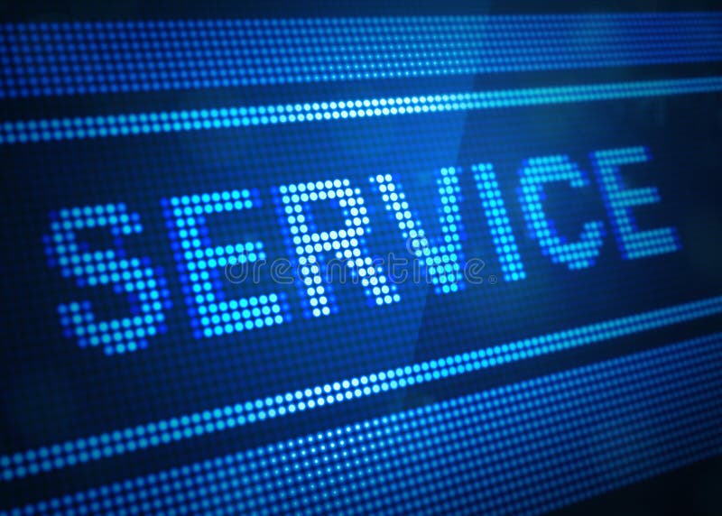Service Digital Screen 3d Illustration Stock Illustration ...