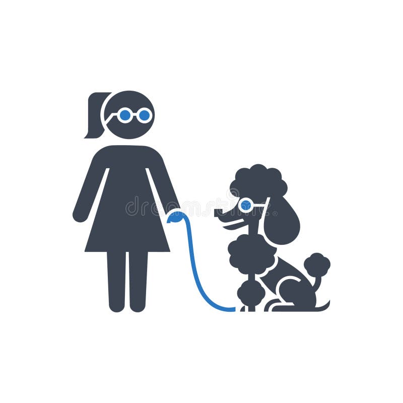 Service Dog Guide Icon stock illustration. Illustration of assistance ...