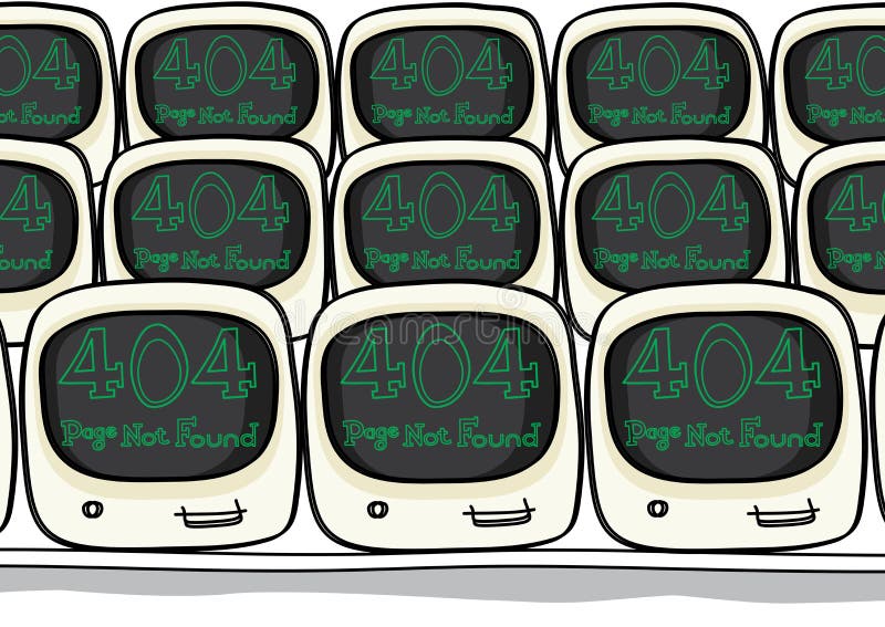 Page Not Found Text Computer Dino Offline Vector Illustration Clip Art ...