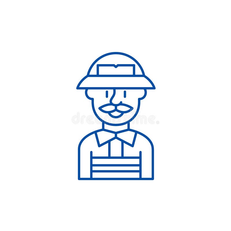 Service Engineer Line Icon Concept. Service Engineer Vector Linear ...