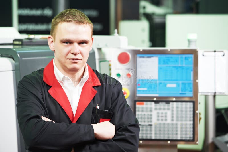 Service Engineer Standing in Front of Electro Power Plant Stock Image ...