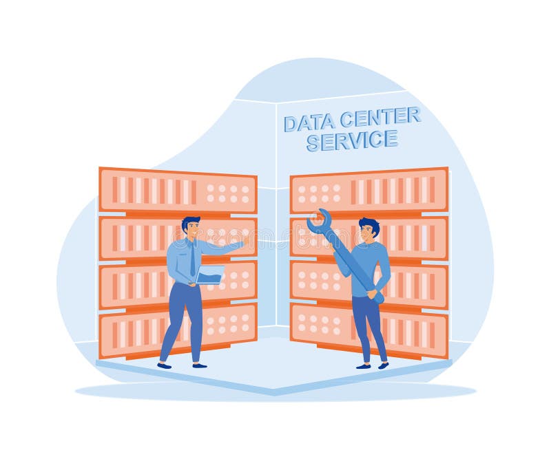 Service Engineers Administrators Set Up Data Centers. of Setting ...