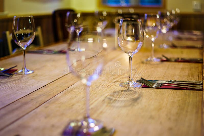 Service of English Restaurant Waiting for Customers Stock Image - Image ...