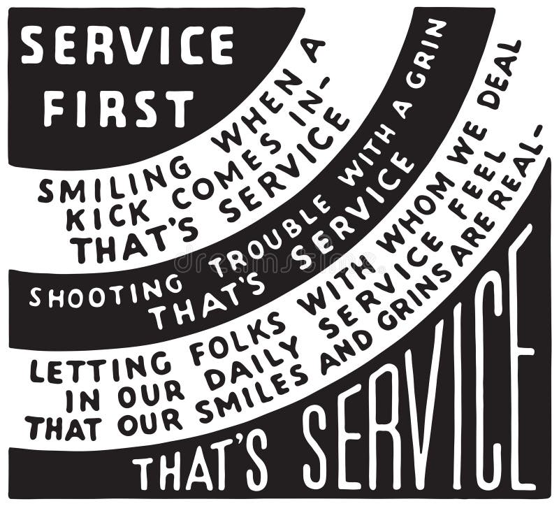 Service First stock vector. Illustration of service - 142245687