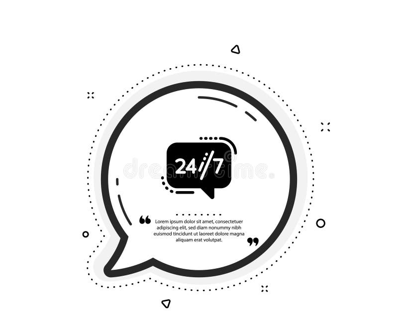 24/7 Service Icon. Call Support Sign. Vector Stock Vector ...