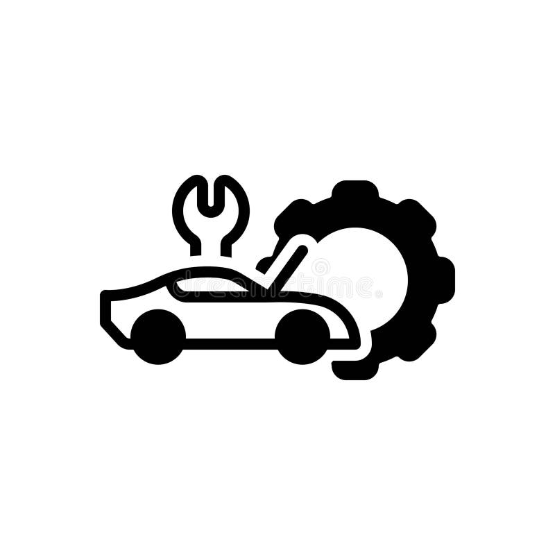Black Solid Icon for Service, Car and Workshop Stock Vector ...