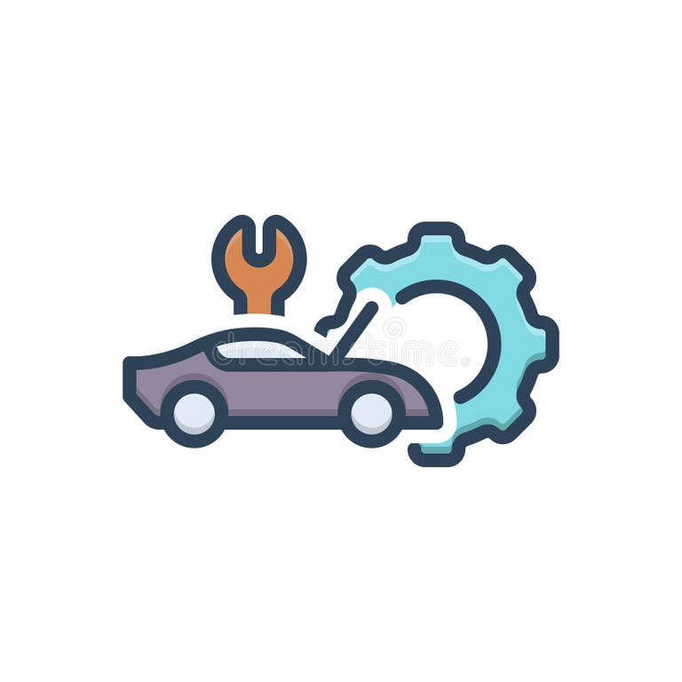 Color Illustration Icon for Service, Car and Workshop Stock ...