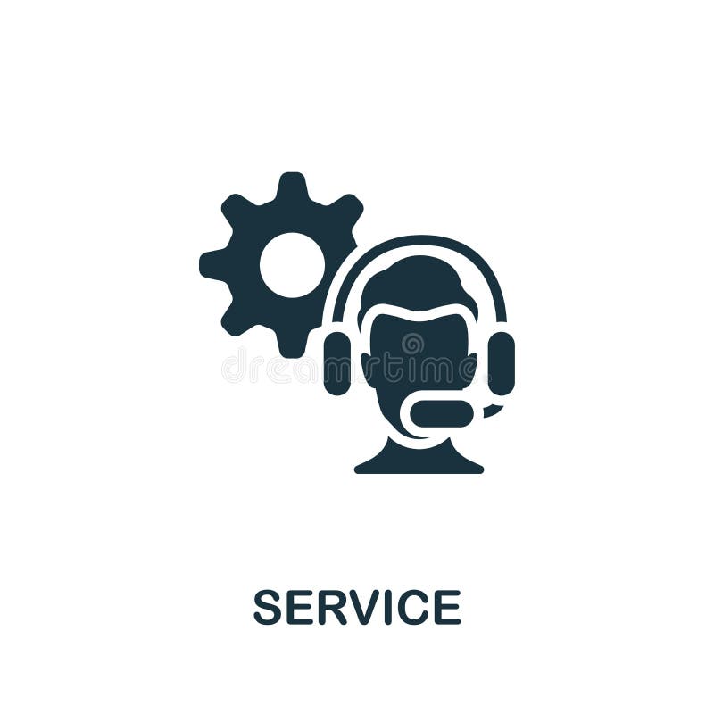 Service Icon. Monochrome Simple Customer Relationship Icon for ...