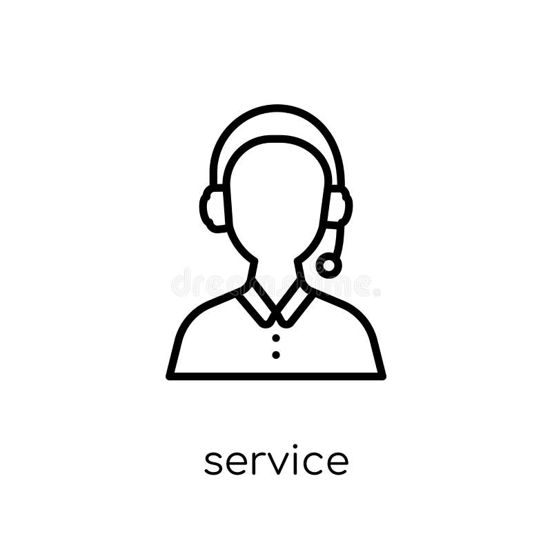 Service Icon. Trendy Modern Flat Linear Vector Service Icon on W Stock ...