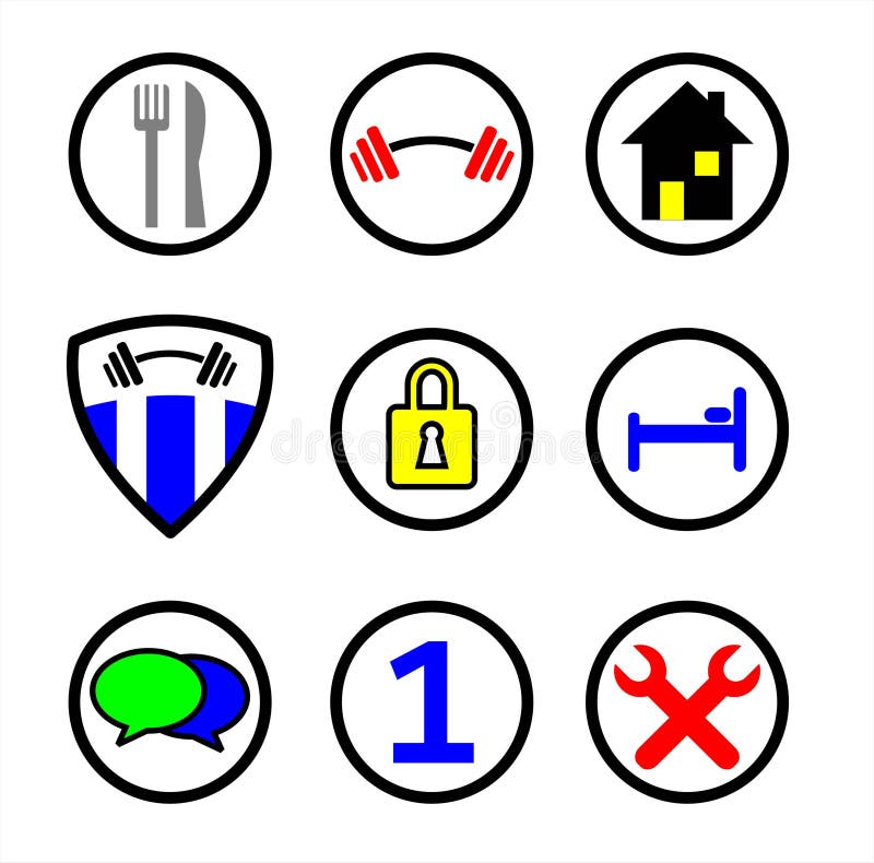 Service Icons in colors stock vector. Illustration of service - 71861443