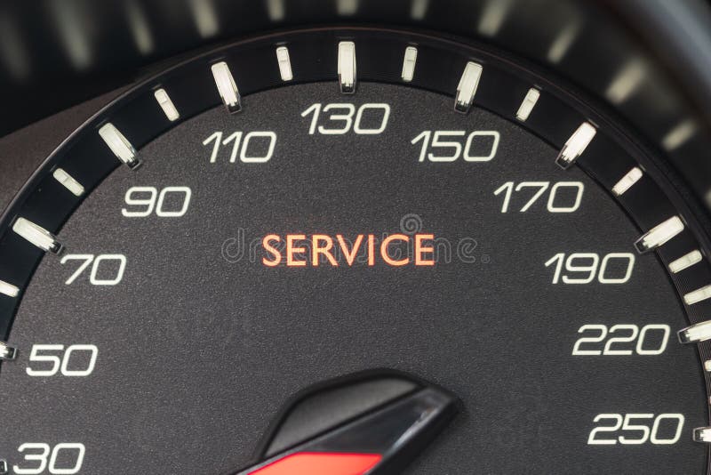 Service Illuminated To Remind of Maintenance Stock Photo - Image of ...