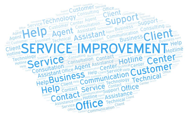 Service Improvement Word Cloud Stock Illustration - Illustration of ...