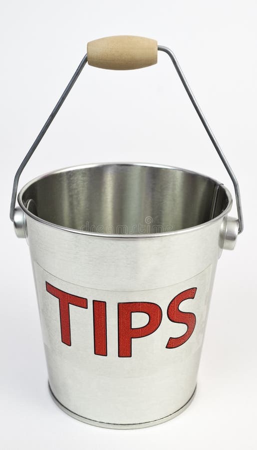 Empty TIPS bucket stock image. Image of money, isolated - 194231165