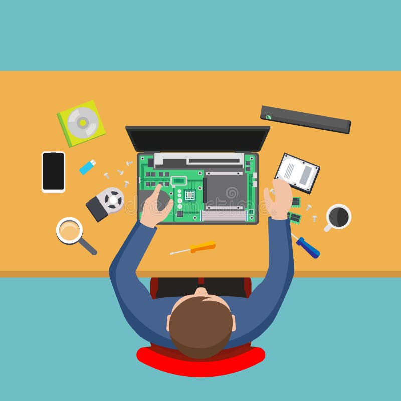 Service informatique illustration stock. Illustration du moderne - 15751886