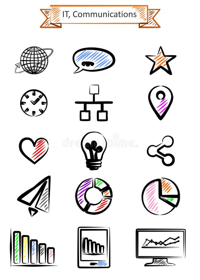 Service informatique réglé illustration de vecteur. Illustration du ...