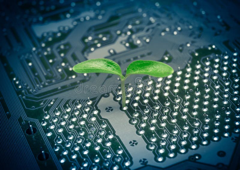 Service informatique vert image stock. Image du puce - 39271515