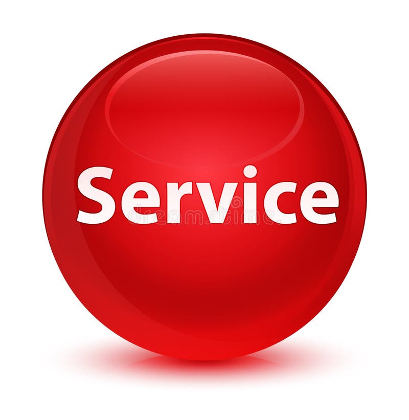 Service Glassy Red Round Button Stock Illustration - Illustration of ...