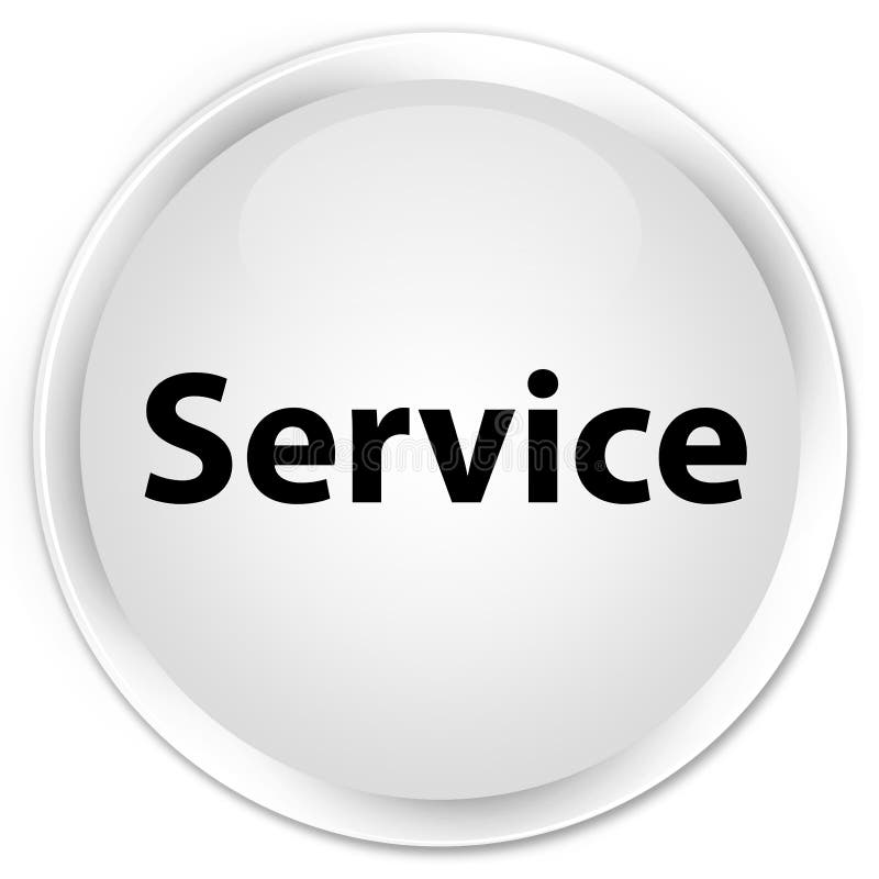 Service Premium White Round Button Stock Illustration - Illustration of ...