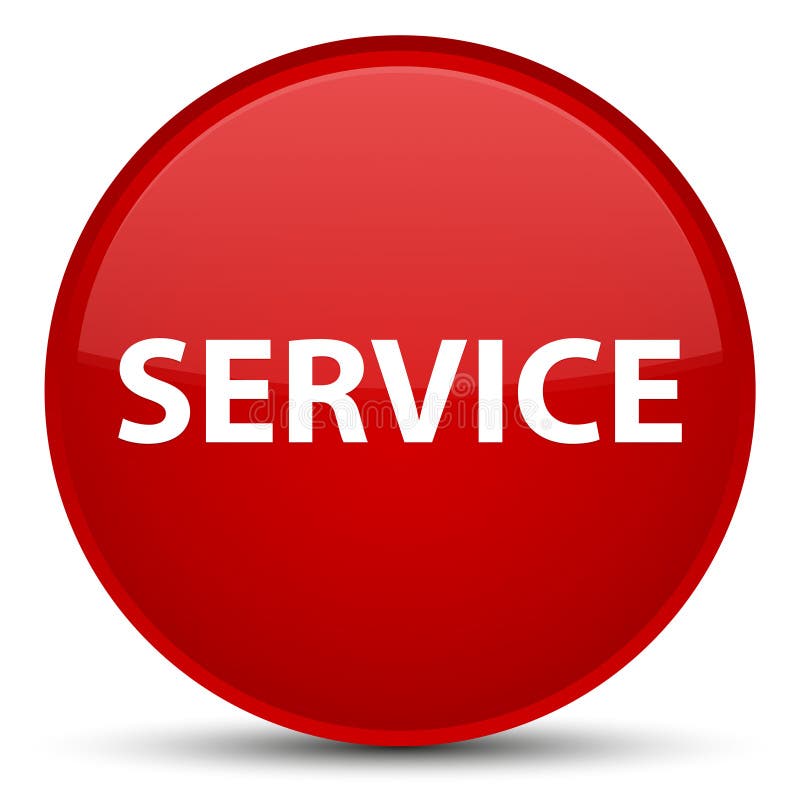 Service Special Red Round Button Stock Illustration - Illustration of ...