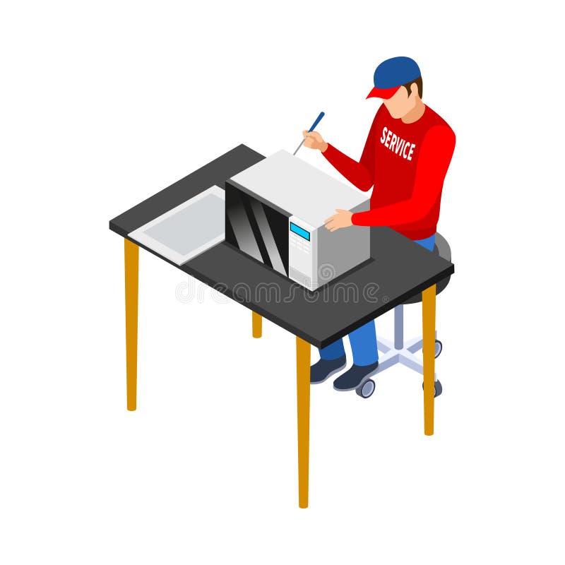 Service Isometric Illustration Stock Illustration - Illustration of ...