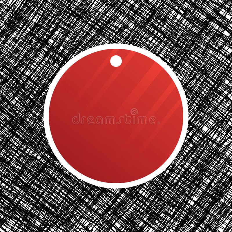 Red Round Label Template stock vector. Illustration of drawing - 178787684