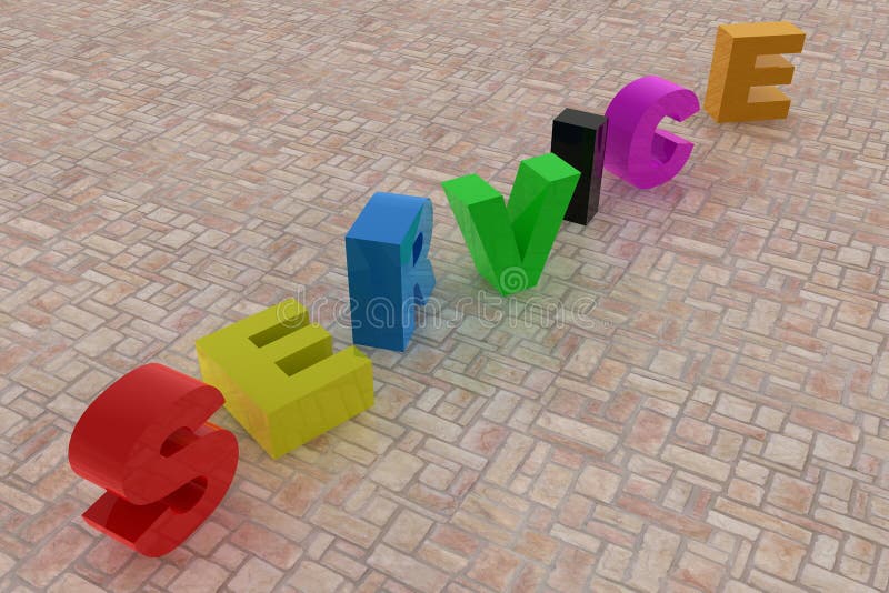 Service letter stock illustration. Illustration of word - 12199736