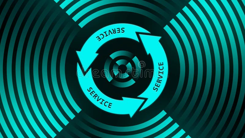 SERVICE Lettering on Update Sign in Center of Circular Lines - Graphic ...