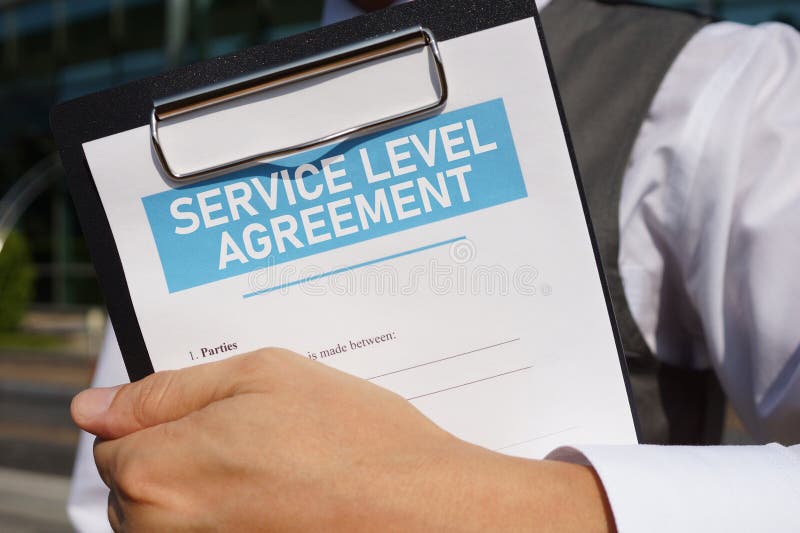 Service Level Agreement SLA is Shown Using the Text in the Document ...