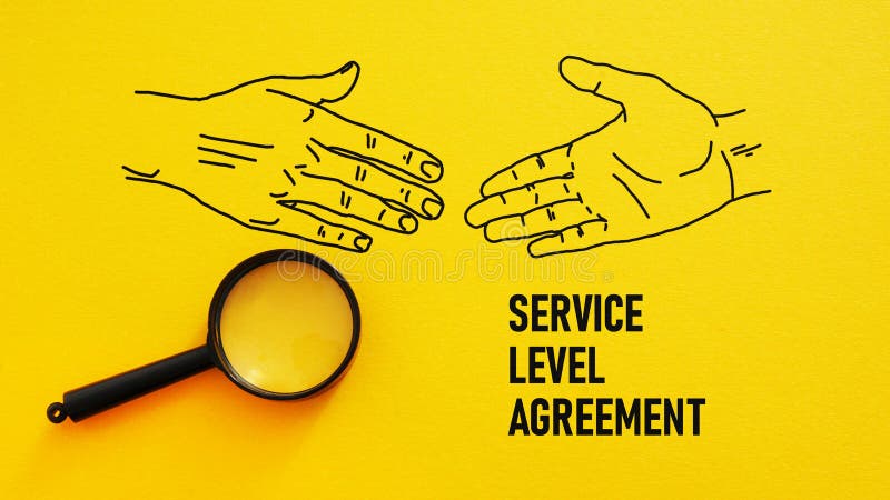 Service Level Agreement SLA is Shown Using the Text and Picture of the ...