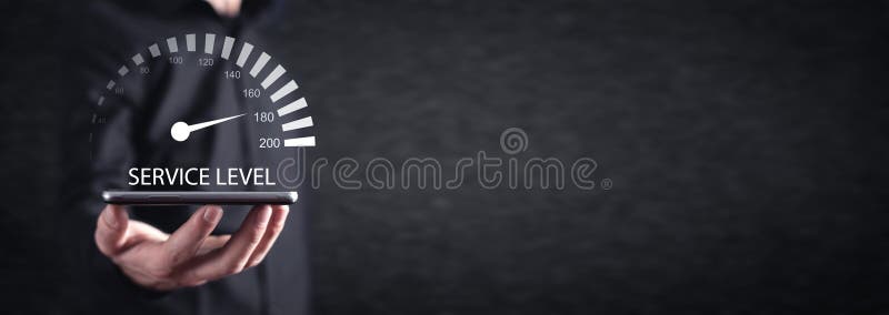 Service Level. Customer Satisfaction Stock Photo - Image of trend ...