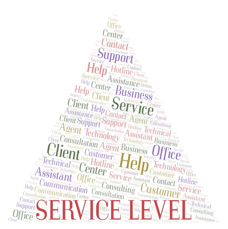 Service Level word cloud stock illustration. Illustration of help ...
